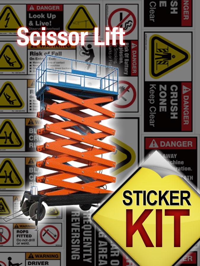 Scissor Lift Safety Sheet | Safety Sticker Scissor Lift Safety Sheet | Safety Sticker